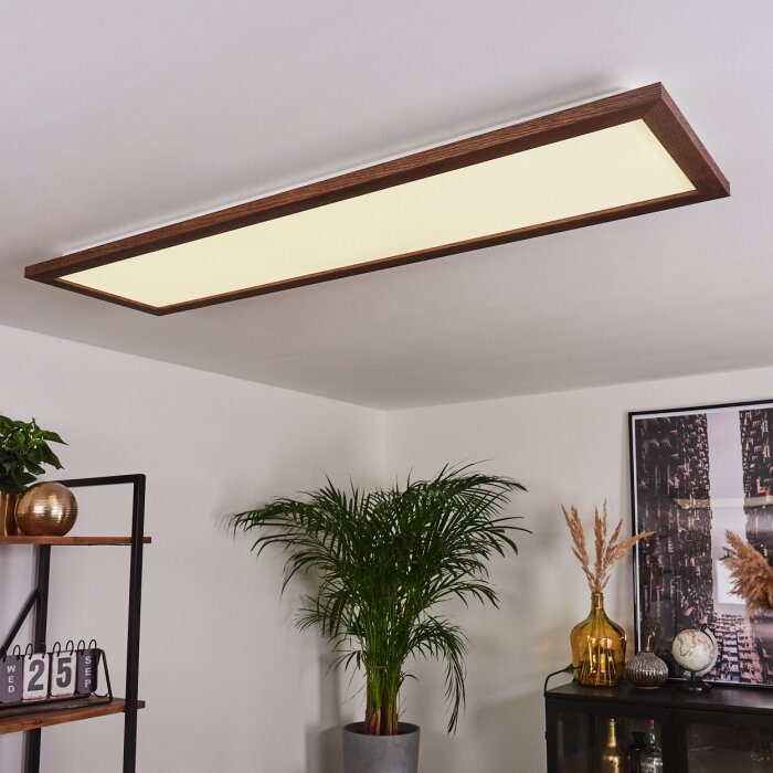 Raimea Deckenpanel LED Holz Dunkel, Weiß H3439364 | lampe.de