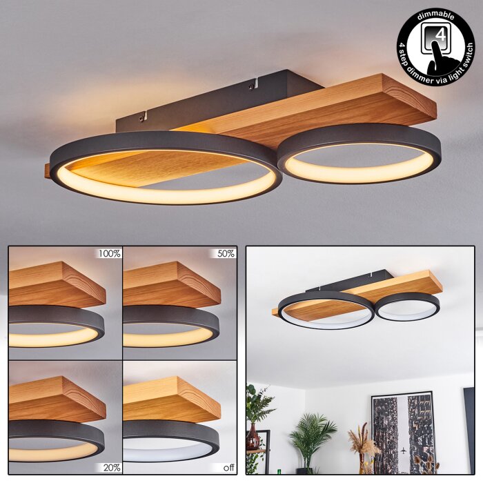 Rodekro Deckenleuchte LED Schwarz, Weiß H3666944 | lampe.de